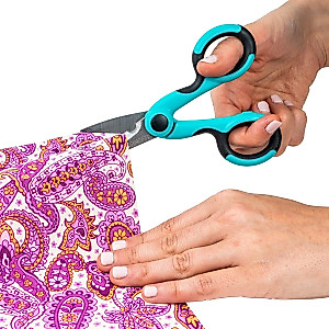 SINGER 00558 5-1/2-Inch ProSeries Heavy Duty Scissors with Power Notch , Teal