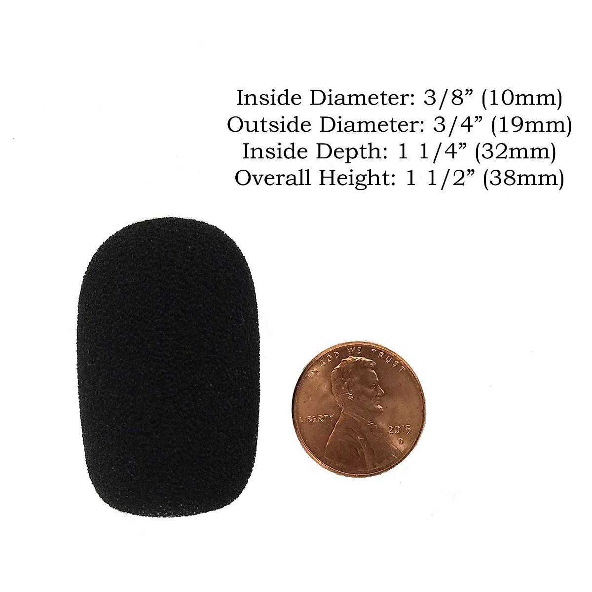 Tetra-Teknica XFFZDP-BLK Lapel & Headset Microphone Windscreen, Color Black, One Dozen Pack