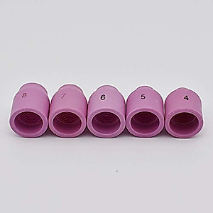 TIG Gas Lens Alumina Nozzle Ceramic Cup 53N58 4# 1/4" For SR WP- 9/20 & SR WP-17/18/26 TIG Welding Torch 10pk (Full Size 10pcs)