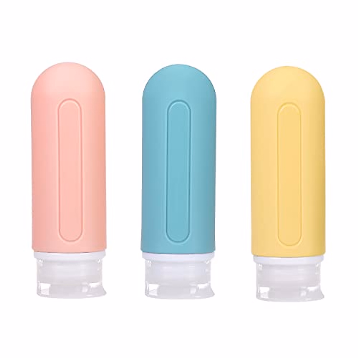KHLZ Travel Bottles for Toiletries, Travel Size Containers BPA Free Leak Proof Travel Tubs Tsa Approved, Travel Accessories for Shampoo Conditioner Lotion (3oz, 3 Pack)