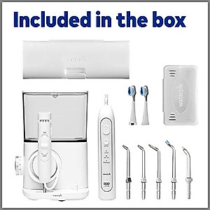 Waterpik Complete Care 9.0 Sonic Electric Toothbrush with Water Flosser, CC-01 White, 11 Piece Set