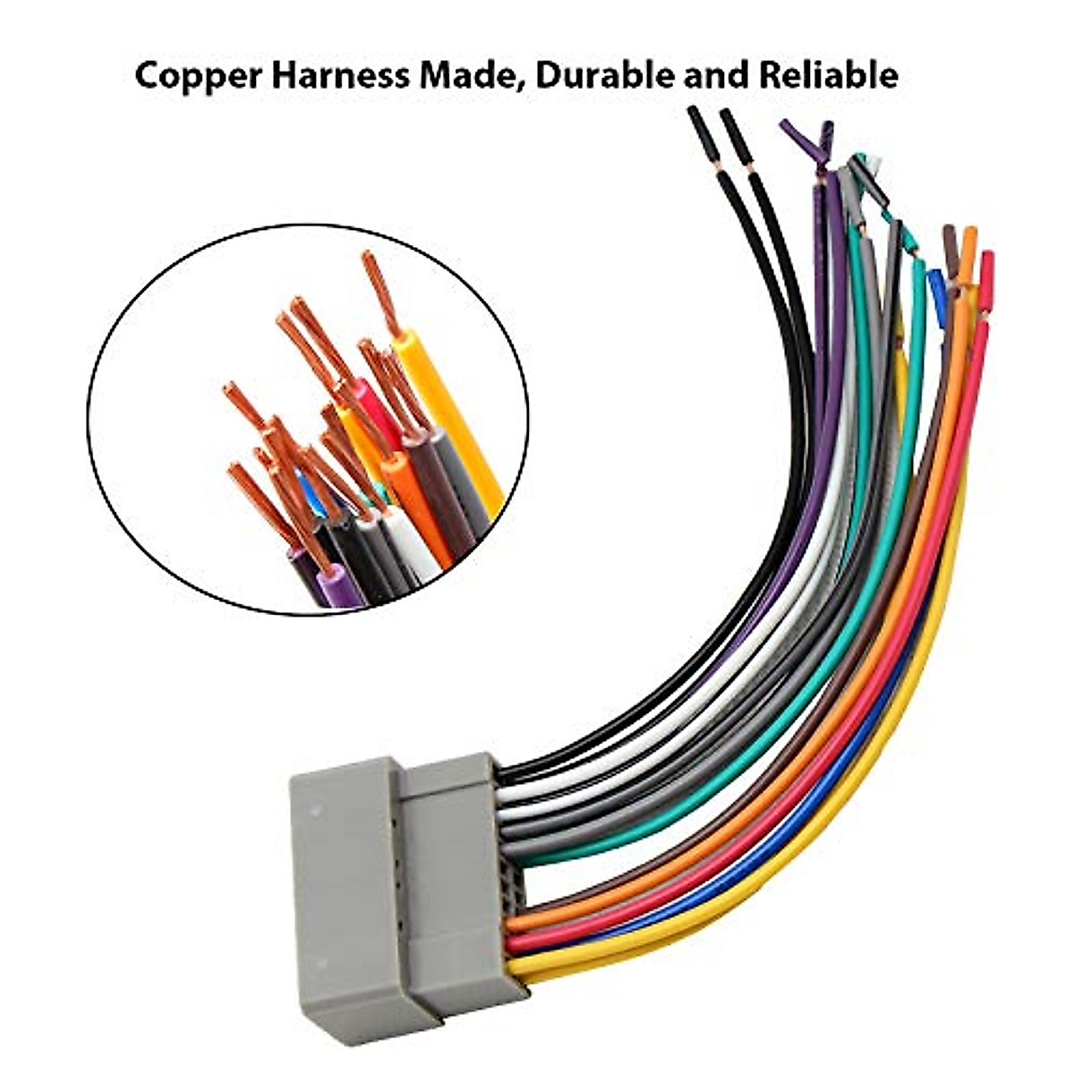 RED WOLF Aftermarket Radio Install Wire Harness W/Antenna Adapter Plug Replacement for Jeep 2003-2007,Dodge ram 2002-2007, Chrysler 2000-2007