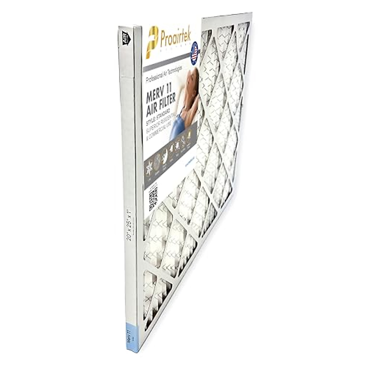 Proairtek AF20251M11SWH Model 20x25x1 Pack of 6 Air Filters, MERV 11; Ideal for Anyone Wanting Clean, Crisp Air in Their Home