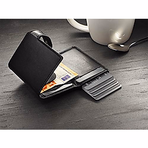 PULARYS OXFORD Mini Wallet - Credit Card Holder - Made of Italian Leather - RFID blocking - Space for up to 9 Cards - One Compartment - Front Pocket Wallet - For Men and Women - Classic