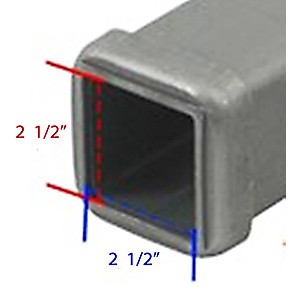 Upper Bound Universal Class 5 V Heavy Duty 2 1/2" Black Trailer Hitch Cover Cap Plug 2.5 Inch