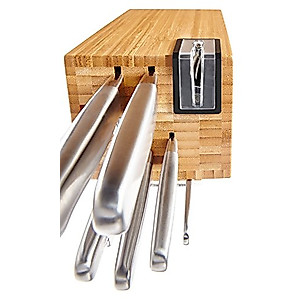 KitchenAid KKFSS14BO 14 Piece Classic Forged Series Brushed Stainless Steel Cutlery Set, Bamboo Wood