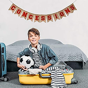 Amosfun Sports Theme CONCESSIONS Garland Party Bunting Banner Baseball Concessions Banner Football Party Concessions Garland