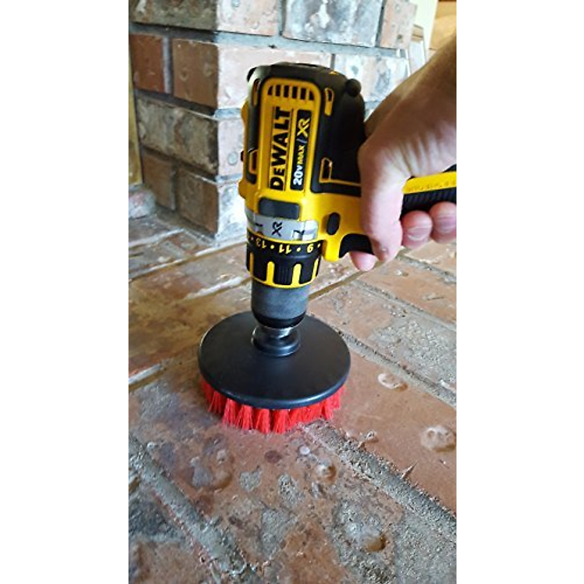 Bring It On Cleaner Water Spot Remover Plus 2 Drill Brushes, Clean Tile, Cleaning Drill Scrub Brush, Cleaning Brush for Drill, Drill Brush Attachment (32 oz)