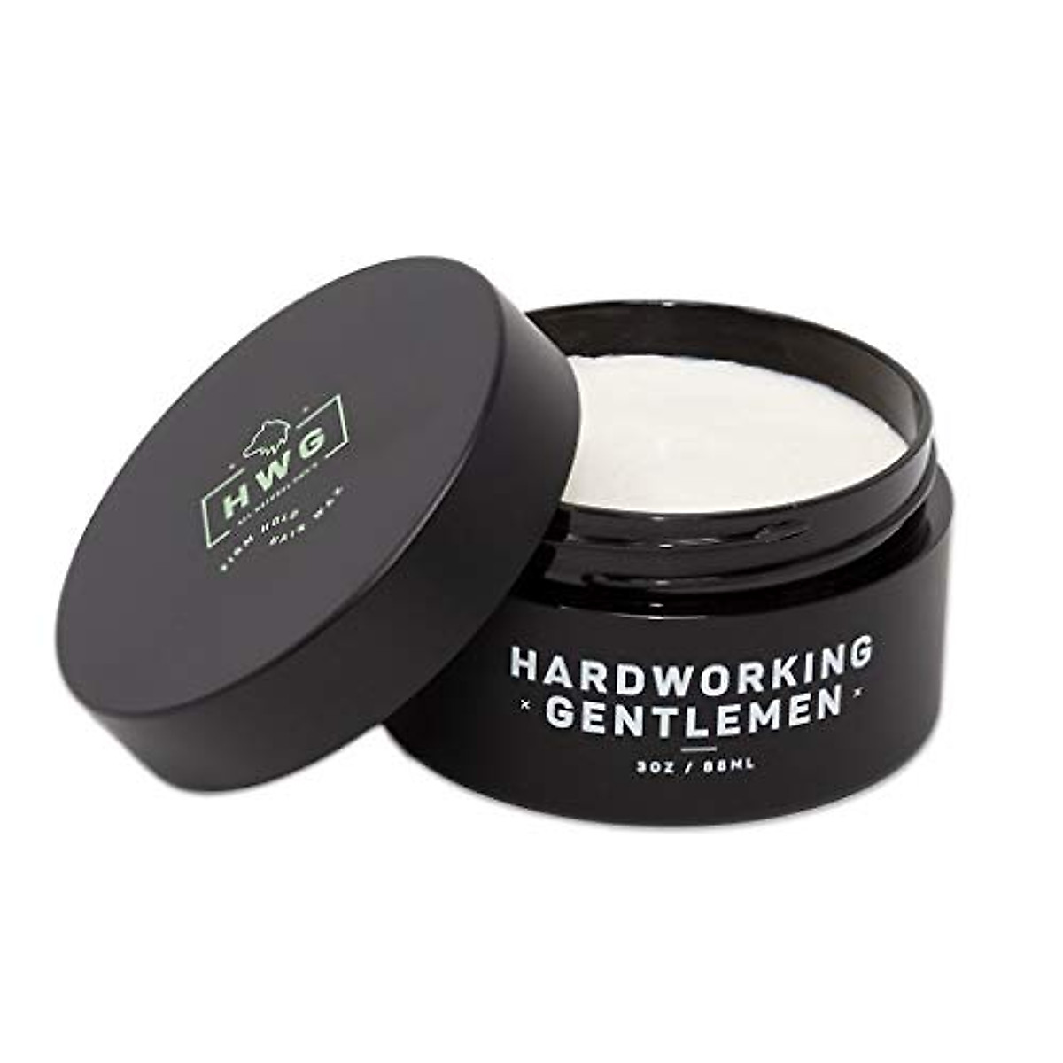 Hardworking Gentlemen - Firm Hold Hair Wax - Mens Hair Wax for a Strong Hold - ALL NATURAL ingredients - Matte Finish - Holds All Day - 3oz.