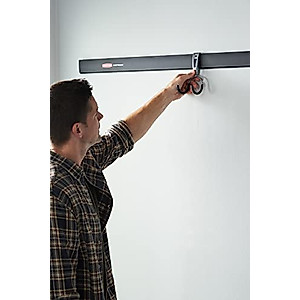 Rubbermaid FastTrack Utility Hook, Garage Organization Wall Hanger, Tool Hanger, Wall Mount and Heavy Duty Tool Hanger, Black