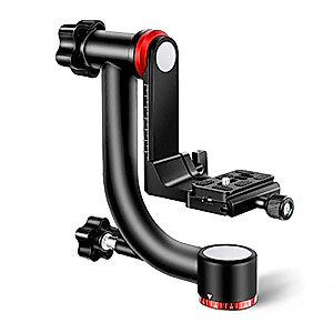 NEEWER Gimbal Tripod Head Professional Heavy Duty Aluminum Alloy with Arca Type Quick Release Plate, GM101 Supports Smoother 360 Degree Panoramic Shooting for DSLR Camera Up to 30lbs/13.6kg