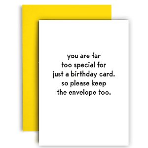 Huxters Birthday Cards – A5 Funny Birthday Card for Women – Friends for her birthfay card - Paper Birthday Gift Card – with Colourful Yellow Envelope – Ideal for Best Friend, Sister (Envelope)