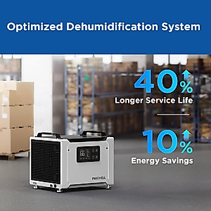 Moiswell 70 Pints Commercial Dehumidifier with Pump, Portable Crawl Space Dehumidifier for Basement and Home, Energy Star Most Efficient Certified, Automatic Defrost