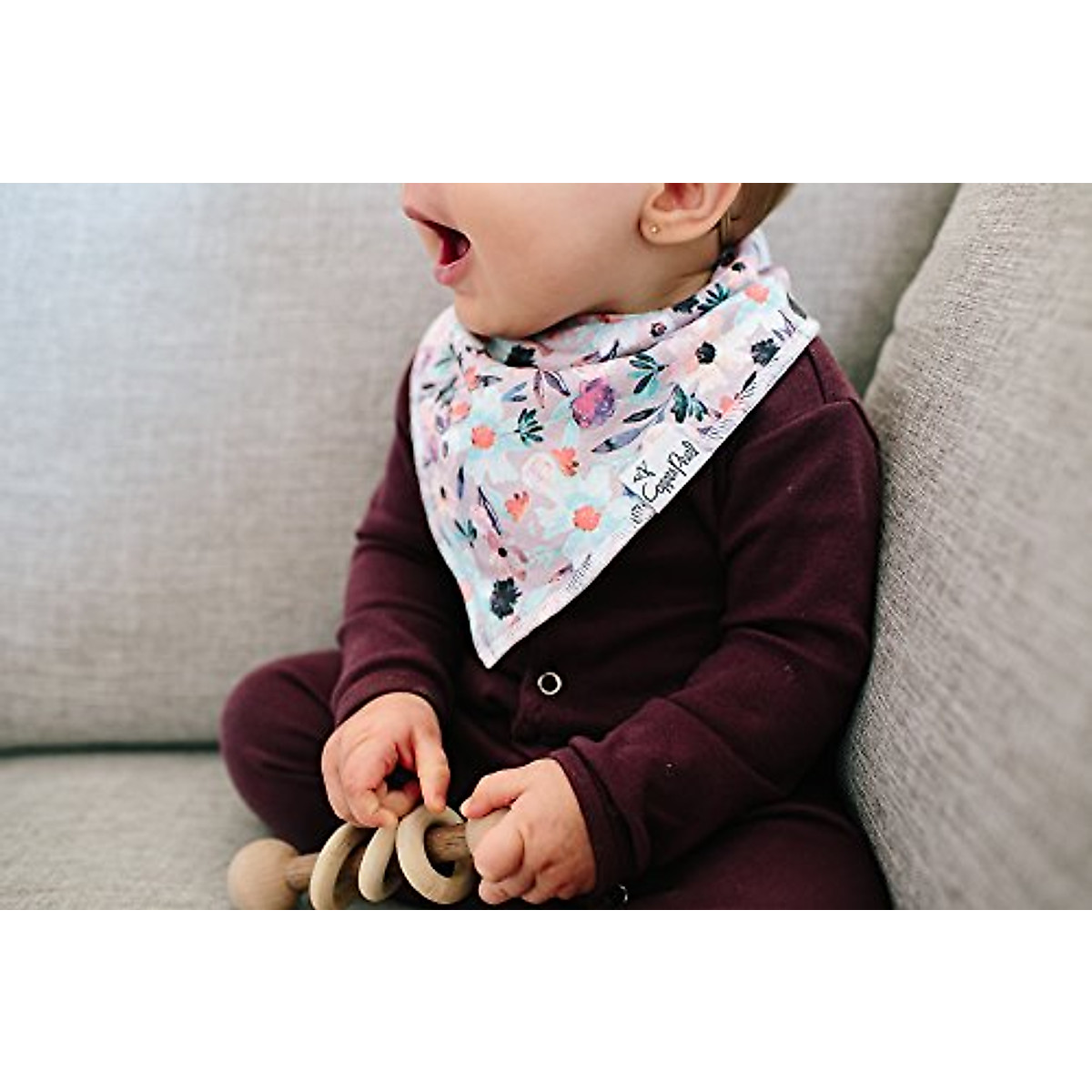 Baby Bandana Drool Bibs for Drooling and Teething 4 Pack Gift Set"Morgan"by Copper Pearl, Soft Set of Cloth Bandana Bibs for Any Baby Girl or Boy, Cute Registry Ideas for Baby Shower Gifts