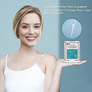 The New Floss Pick Dispenser - with [200 Count] Hygienic, Tidy and Odorless Floss Picks, 2-Pack Pop-Up Automatic Flosser Dispenser, for Home Travel Hotel Sturdy Safe Container - Floss Dispenser.