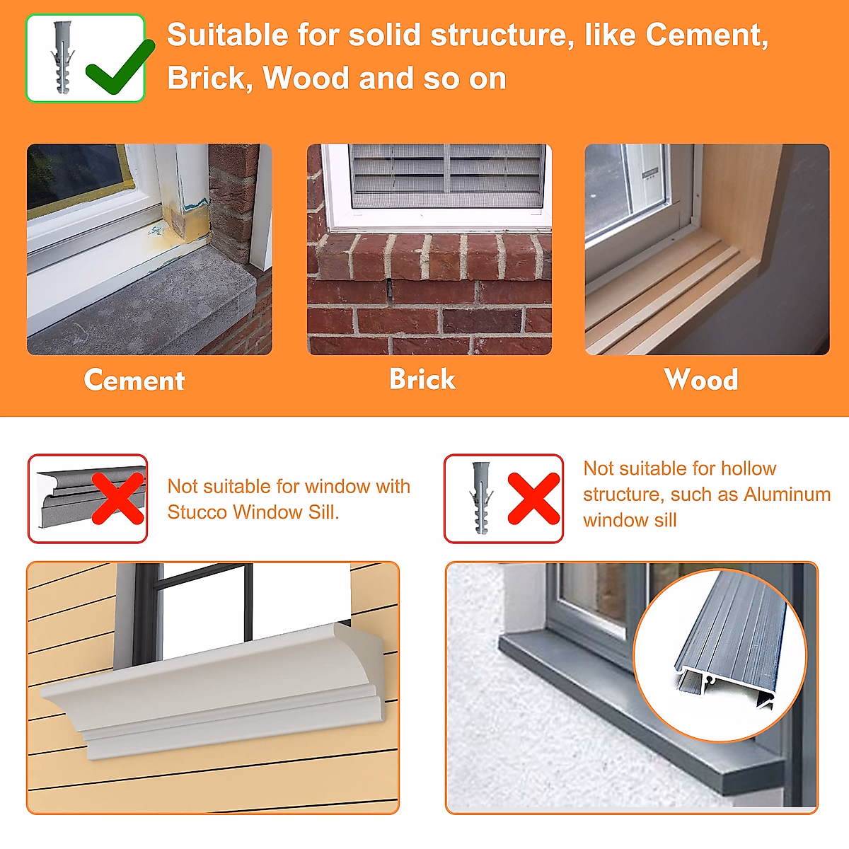 GCGOODS AC Window Air Conditioner Bracket, Support Up to 85 lbs, Universal Air Conditioner Accessories for Window AC Units, Light Duty Window Air Conditioner Mout Bracket