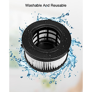 TIKSCIENCE DC5151H HEPA Filter Replacement Fit for DEWALT DC515 DCV517 DCV517B Wet Dry Vacuum One-Half-Gallon, with Cleaning Brushes