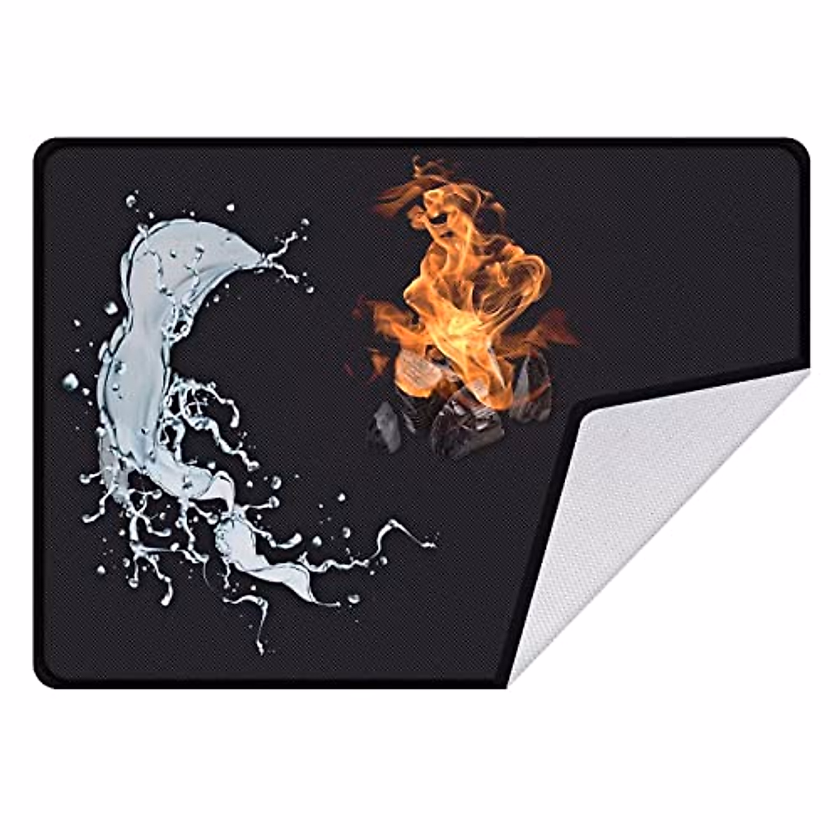 SIRUITON Large Under Grill Mats, 75″x36 inch Under BBQ Mat Protect Decks and Patios from Grease Splatter, Absorbent Oil Reusable and Washable, Fire Pit Ember Mat