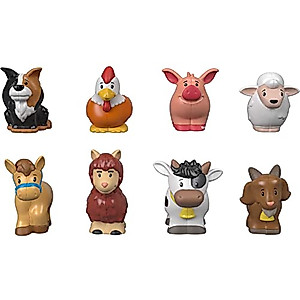 Fisher-Price Little People Toddler Toys Farm Animal Friends 8-Piece Figure Set For Pretend Play Ages 1+ Years