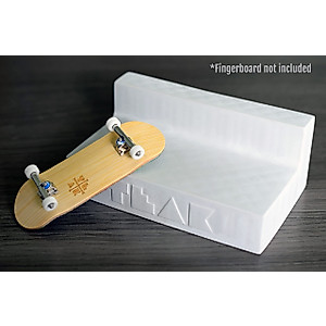 Teak Tuning Monument Series Concrete Fingerboard Ledge Obstacle - 5" Wide, 2" Tall - Ultra Premium, Super Durable Polymer Modified Concrete - Sterling Gray Colorway