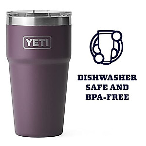 YETI Rambler 16 oz Stackable Pint, Vacuum Insulated, Stainless Steel with MagSlider Lid, Nordic Purple