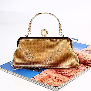 seropian Women's Rhinestone Bag Sparkling Chain Handbag Evening Clutch Purse Small Evening Formal Bag for Wedding,Party,Club