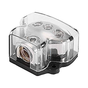 Power Distribution, Alloy Plastic Car Audio T Type Power Supply Distribution 1 * 0GA In 3 * 4GA Out Block Splitter