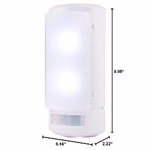 GE Wireless LED Wall Sconce, Motion Sensing, Manual On/Off, Warm White Light, Battery Operated, No Wiring Needed, Easy To Install, Perfect for Entry, Stairs, Hallway, Closet, Basement, 17455