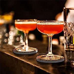 QUANJJ Autumn Maple Leaf Coasters Ceramic Set Round Absorbent Drink Coaster Coffee Tea Cup Placemats Table Mat (Color : D, Size : 8pcs)