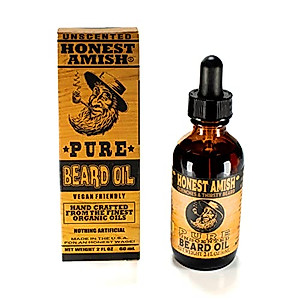 Honest Amish - Pure Beard Oil - 2 Ounce - Fragrance Free