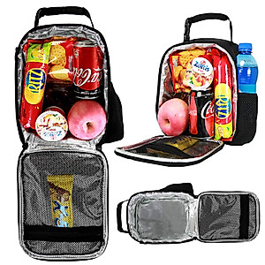 7-mi Kids Football Printed Lunch Box Bag, 5L Capacity, Stylish Design, Made-to-Last Zipper, Cushioned Carrying Strap, Easy to Clean