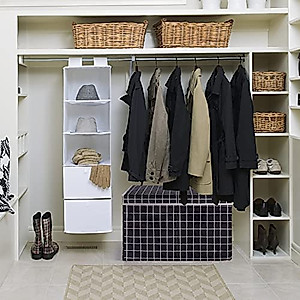 JEWERADO Kids Toy Box Chest storage with Handles, Large Collapsible Toy Chest and Boxes Organizers Decorative Holders, Fit for Nursery, Playroom, Closet (Medium, Square Pattern)