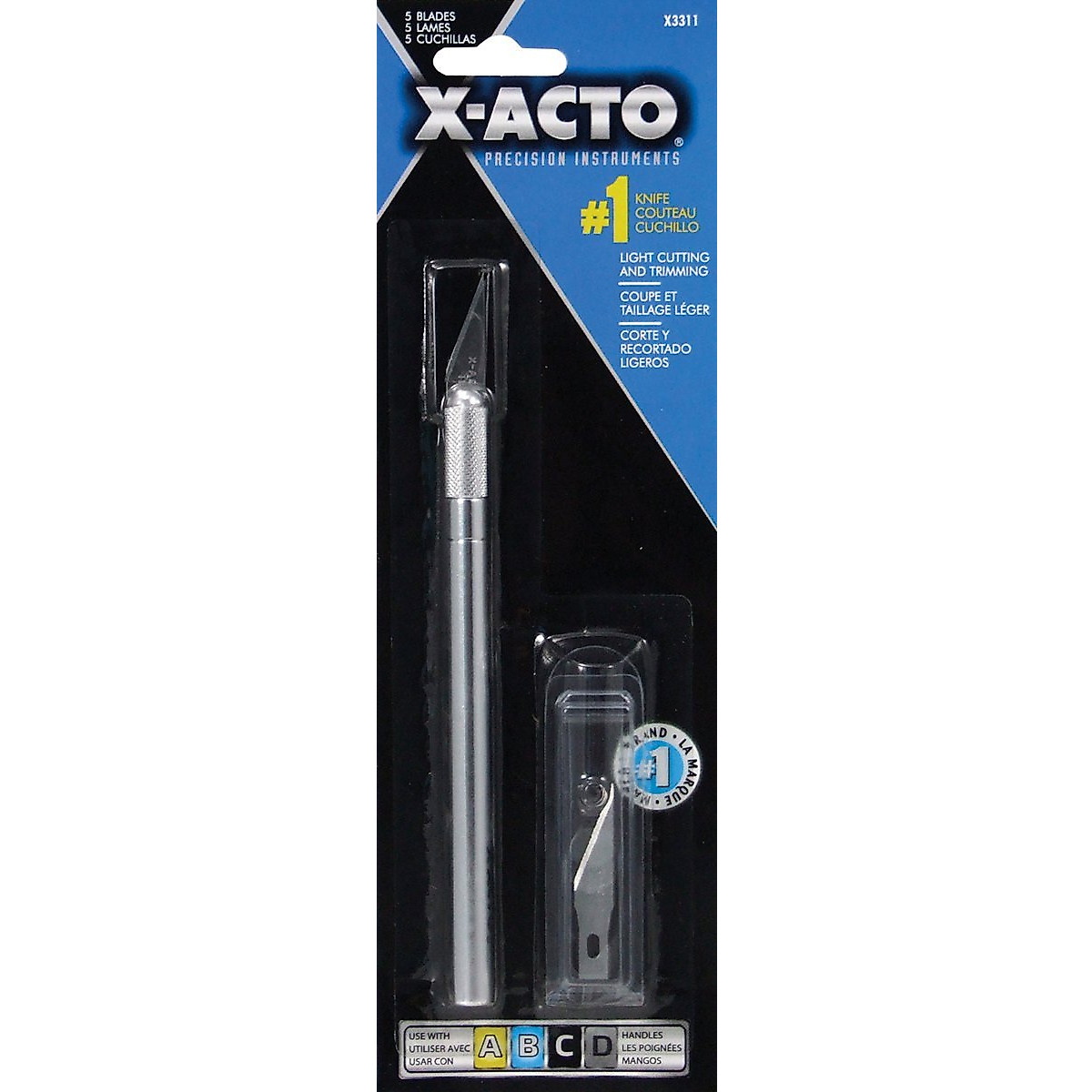 X-ACTO X3311 N0. 1 Precision Knife With 5 No. 11 Blades, #1 Knife