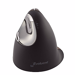 Evoluent VM4SW VerticalMouse 4 Right Hand Ergonomic Mouse with Wireless USB Receiver (Small Size.) The Original VerticalMouse Brand Since 2002. Helps Relieve Wrist Discomfort