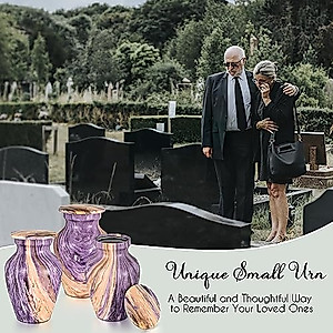 Dletay Mini Urn for Human Ashes 2.9 Inch Small Keepsake Urns Aluminum Mini Cremation Urn Memorial Small Urns for Human Ashes Miniature Funeral Urns