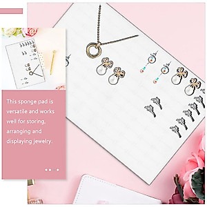 Zerodeko 10pcs Jewelry Box Pad Sponge Tray Sponge Insert Trays Earring Display Pad Jewelry Display Pad Earrings A Necklace Trinket Tray Ring Display Sponge Mat Ear Stud Holder