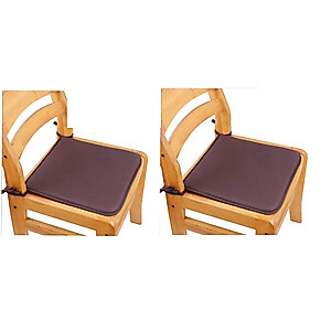 Chair Cushion Dining Chair Pad with Ties Soft Seat Cushions for Home Office Dinning Chair,Set of 2 (Coffee)