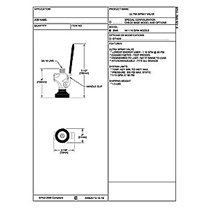 Fisher 2949 Ultra-Spray/PLUS Valve, with 1.15 GPM nozzle, interchangeable, brass