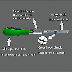 Miluosong 17 Piece Precision Hobby Craft Knife Set, with 15 Piece Refill SK5 Blades, Suitable for Halloween Pumpkin Carving, Art Modeling, Scrapbooking and Sculpture Exacto knife