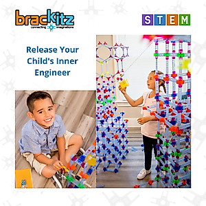 Brackitz Pulleys 90 Piece STEM Simple Machines Building Toy for 7, 8 and 9+ Year Olds | Kids Educational Engineering Construction Set | Hours of Creative Learning and Fun