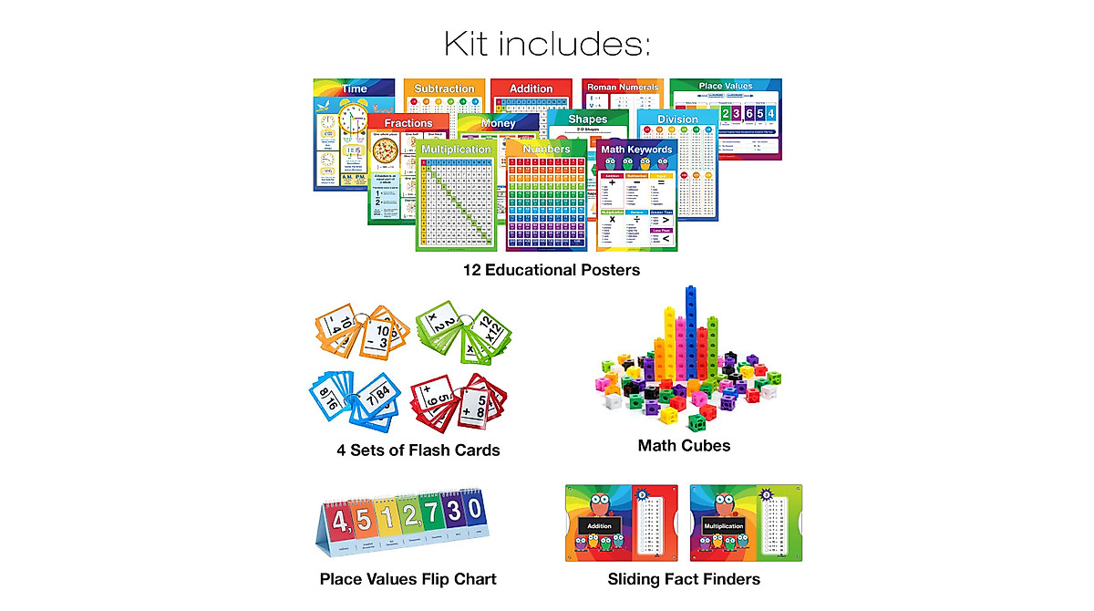 Educational Math Kit - 315 Piece Set for Learning Math Skills