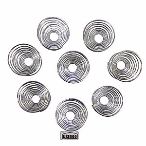 Dianoo Stainless Steel Egg Holder, Spring Wire Tray Boiled Egg Cups Holder Stand Storage, 8PCS, Silver