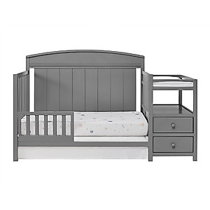 Oxford Baby Pearson Crib to Toddler Bed Guard Rail Conversion Kit, Dove Gray, GreenGuard Gold Certified