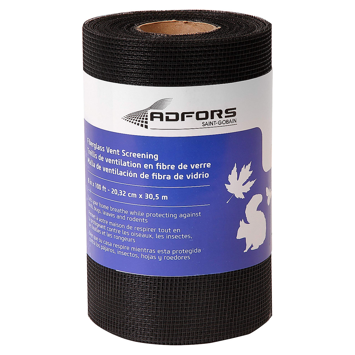 ADFORS Vent Mesh, 8 " x 100', Charcoal