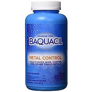 BAQUACIL 84327 Metal Control Chlorine-Free Swimming Pool Maintenance, 1.25 pounds