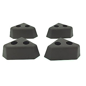 ProFurnitureParts 1.25" Tall Triangle Corner Sofa Legs, Brown Color, Set of 4, HDPE Plastic