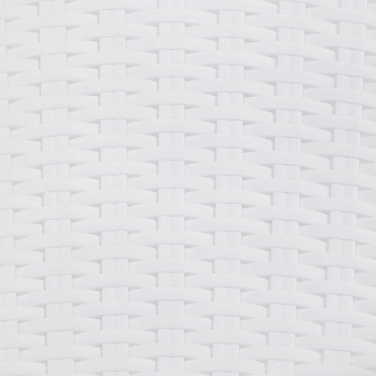 Sunnydaze Segesta All-Weather Plastic Outdoor Dining Chair - Commercial Grade Faux Wicker Design Armchair - Lawn and Garden Chair - Indoor/Outdoor Use - White - 2 Chairs