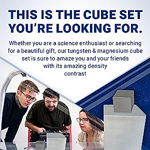 Kilo Tungsten and Magnesium Cube Set (1.5" W Cube and 3.255 Mg Cube)