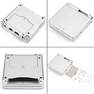Portable ABS Protective Case Repair Parts Kit Stain Resistant for Nint-endô Gàme Bôy Advance GBà SP (Silver)
