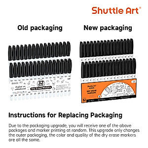 Dry Erase Markers, Shuttle Art 32 Pack Black Whiteboard Markers,Fine Tip Dry Erase Markers for Kids,Perfect for Writing on Whiteboards, Dry-Erase Boards,Mirror,Calender,School Office Supplies